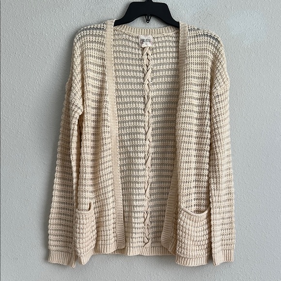 Pink Rose | Sweaters | Pink Rose Womens Cream Knit Cardigan Large ...